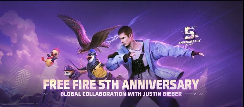 Garena Free Fire 5th anniversary: Event date, Justin Bieber ...