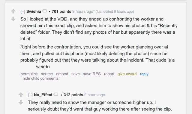 Twitch stream catches man taking inappropriate pictures of a girl in skirt