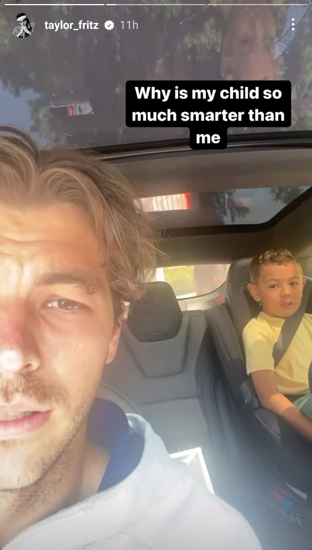 Watch: Taylor Fritz gets increasingly more bewildered as his son ...