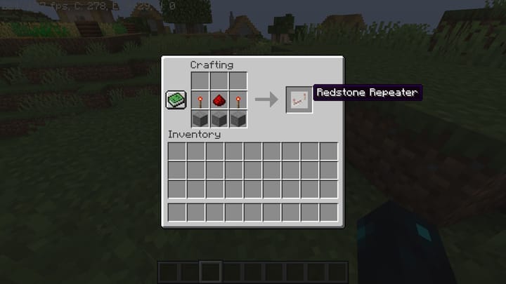 How to make a repeater in Minecraft 1.19 update