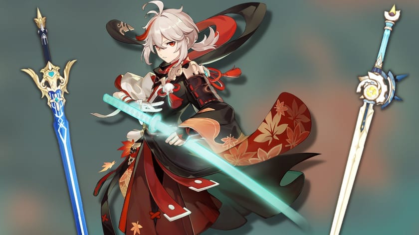 Best Weapons for Kazuha in Genshin Impact: Iron Sting, Favonius sword ...