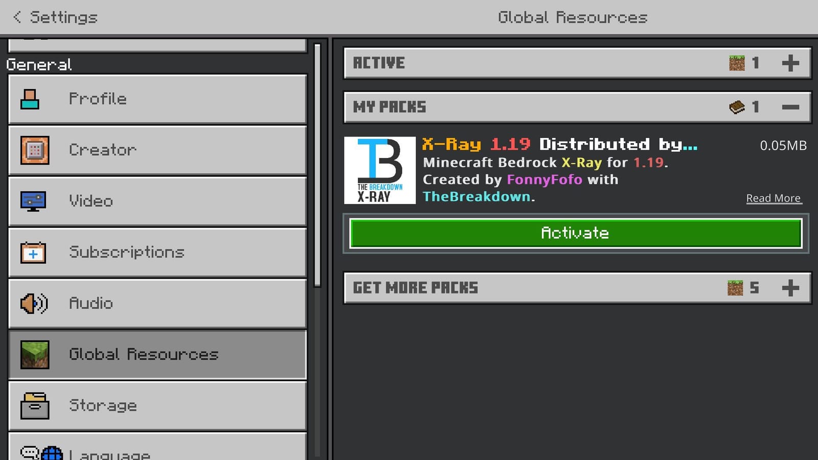 How to get X-ray in Minecraft Bedrock 1.19 update