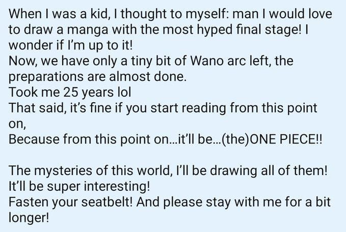 One Piece creator Oda shares major update on final saga ahead of ...