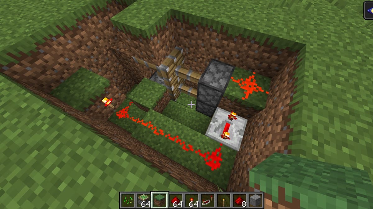 How to make a secret trapdoor in Minecraft 1.19 update