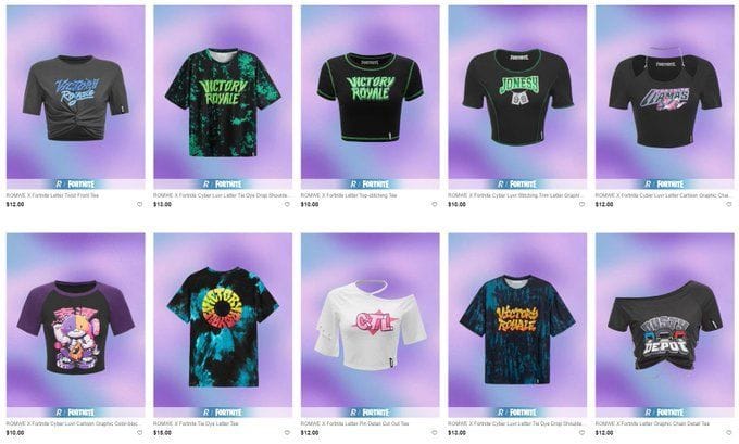 New Fortnite x ROMWE collaboration reveals mind-blowing merchandise for ...