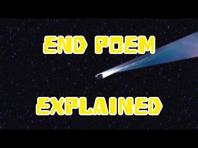 What are scrambled words in Minecraft end poem?