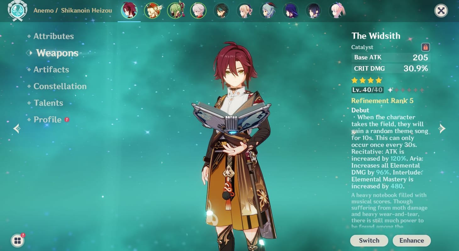 Genshin Impact Heizou build guide: Best builds, weapons, and artifacts