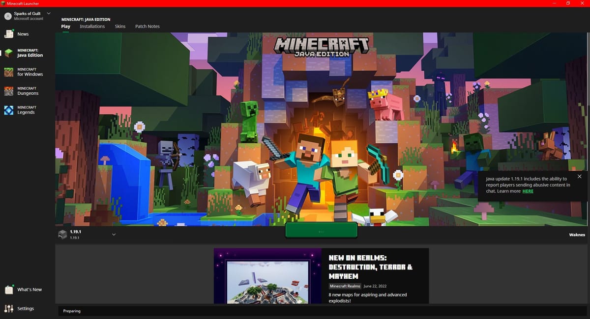 How to download Minecraft Java Edition 1.19.1