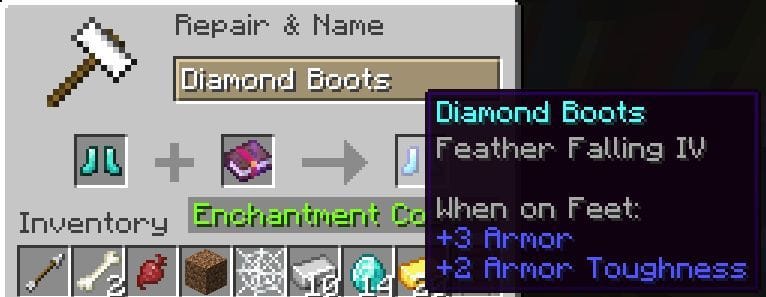 Feather Falling in Minecraft