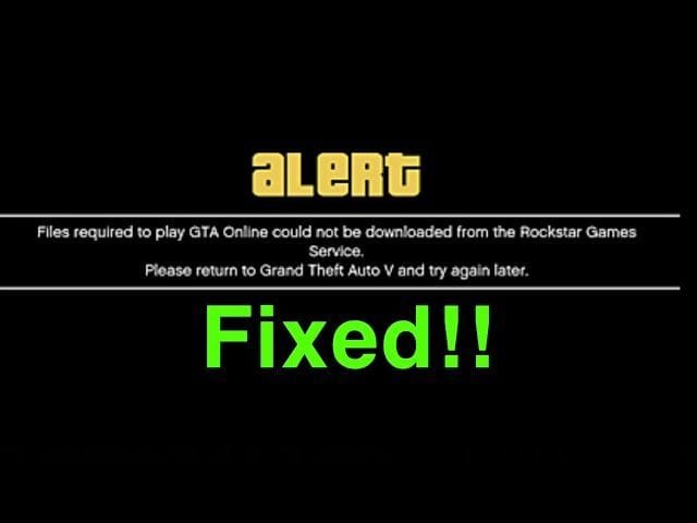 How to fix GTA Online's "files required to play" error