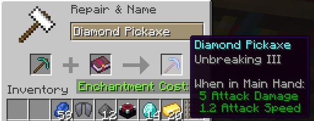 Unbreaking Enchantment in Minecraft
