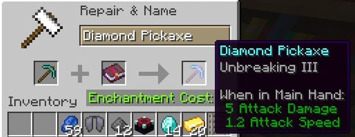 Unbreaking Enchantment in Minecraft