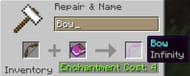 Infinity enchantment in Minecraft