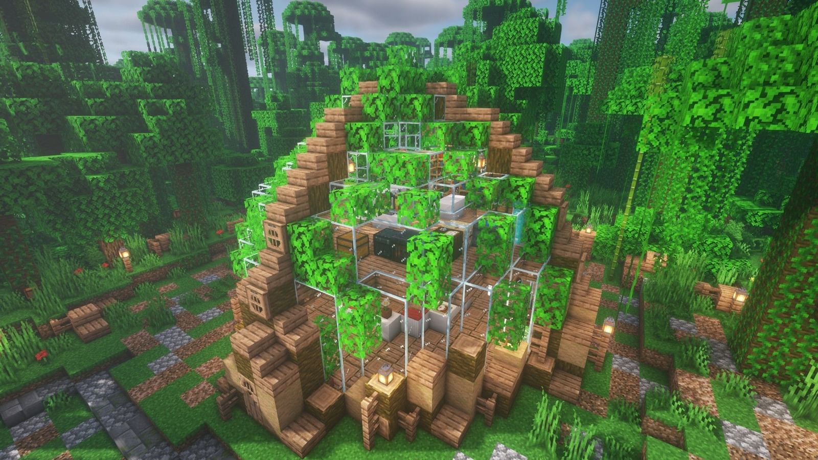 10 best jungle house designs in Minecraft 1.19 update