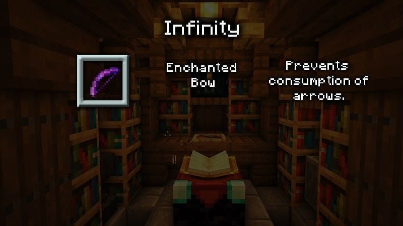Infinity enchantment in Minecraft