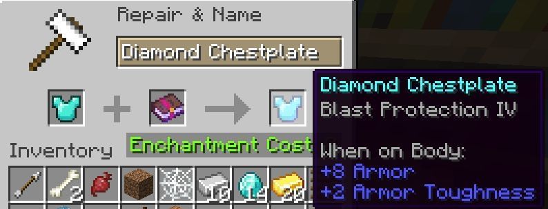 Blast Protection Enchantment in Minecraft