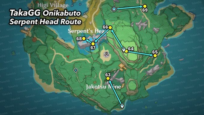 All Genshin Impact Onikabuto locations in Inazuma