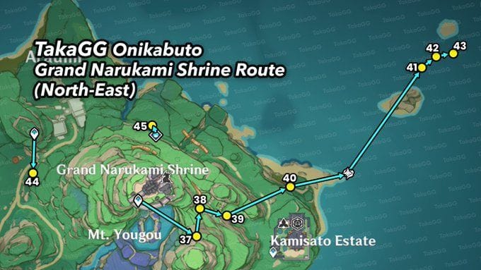All Genshin Impact Onikabuto locations in Inazuma