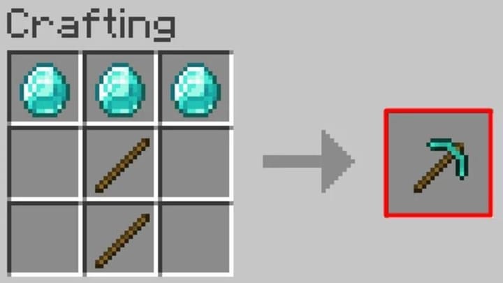 How to craft a diamond pickaxe in Minecraft 1.19 update