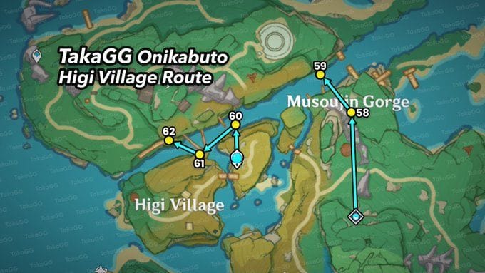 All Genshin Impact Onikabuto locations in Inazuma