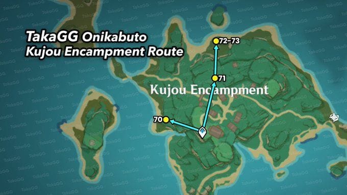 All Genshin Impact Onikabuto locations in Inazuma