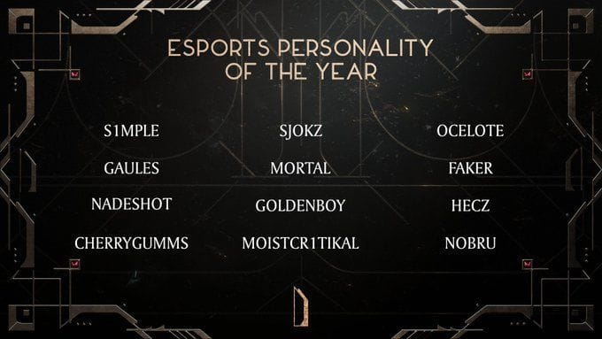 First set of nominees for The Esports Awards 2022 revealed