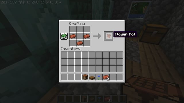 How do flower pots work in Minecraft 1.19 update