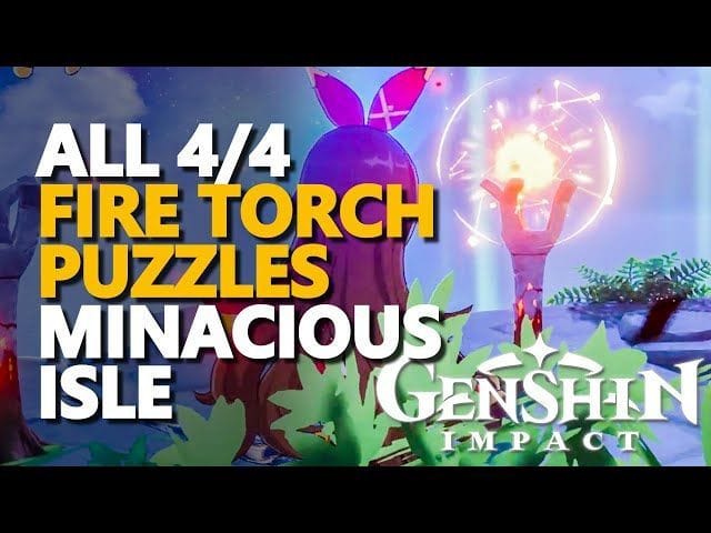 Genshin Impact Minacious Isle torch puzzle guide