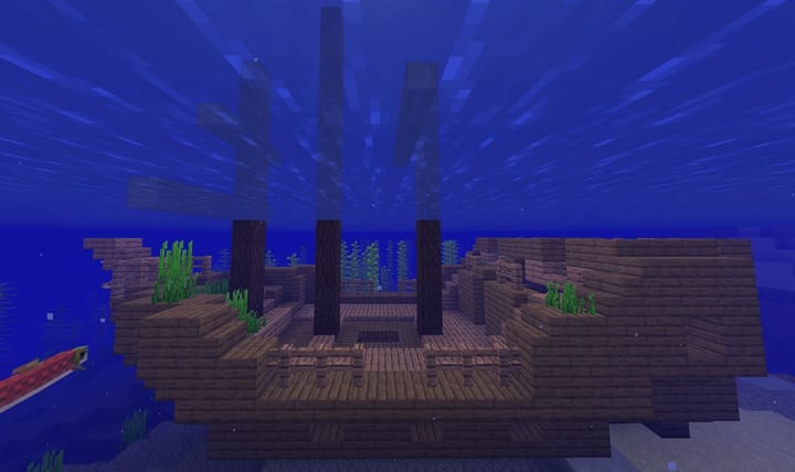 Shipwreck in Minecraft