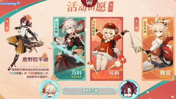 Klee's ascension materials in Genshin Impact