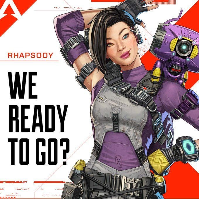 Who is the voice actor for Rhapsody in Apex Legends Mobile?