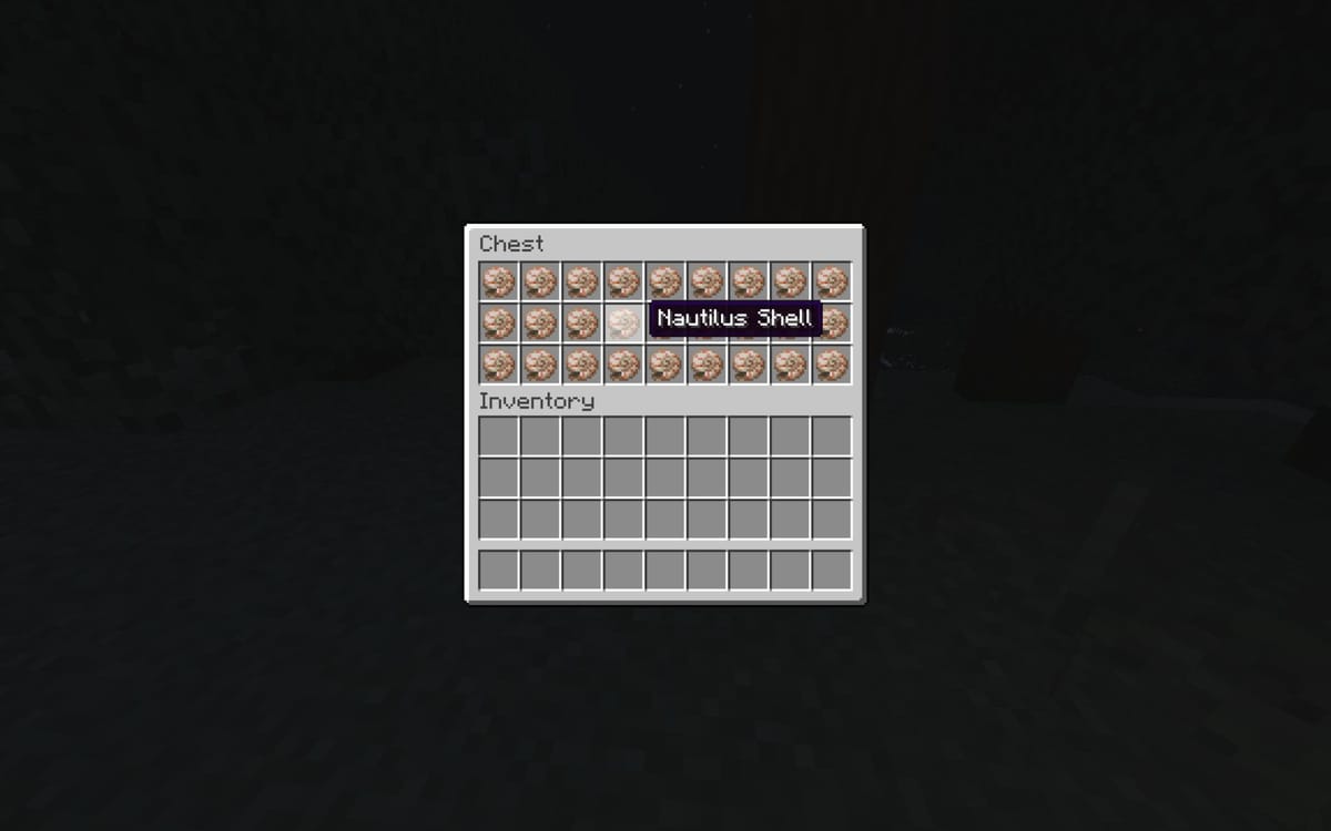 How rare are nautilus shells in Minecraft 1.19 update?