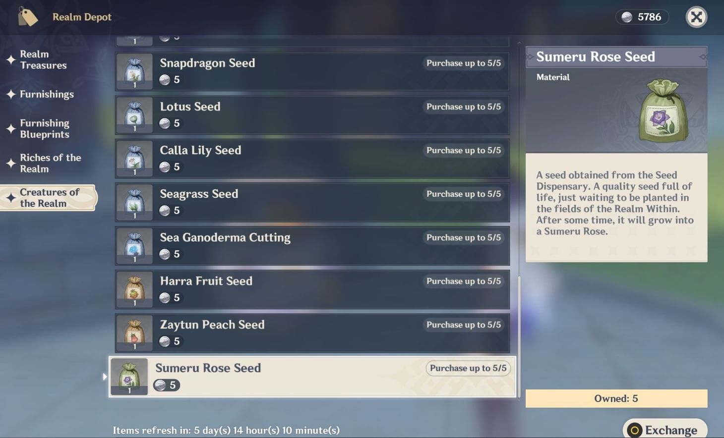 Collect Sumeru Rose Seeds in Genshin Impact: Location and Quest details