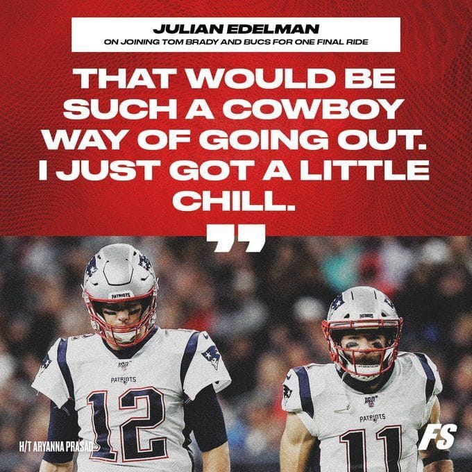 Julian Edelman To Join Tom Brady At The Buccaneers
