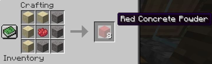 Concrete Powder in Minecraft
