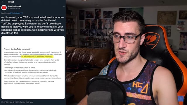 The Act Man accuses YouTube of not penalizing real-life doxing but ...