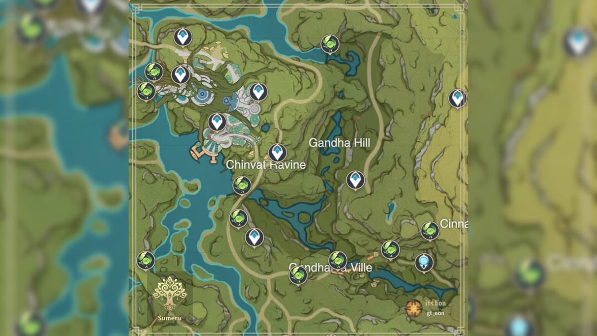 All 108 Genshin Impact Dendroculus locations in Sumeru (version 3.0)