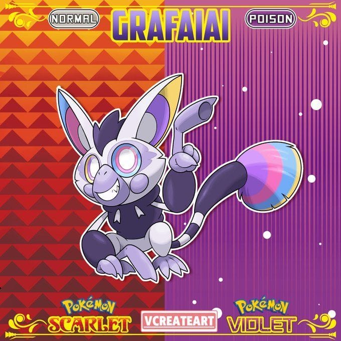 Pokemon Scarlet and Violet will reportedly showcase Grafaiai soon