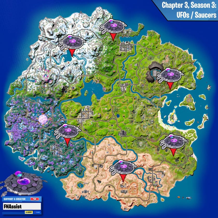 Fortnite: Where to find UFOs in Chapter 3 Season 3
