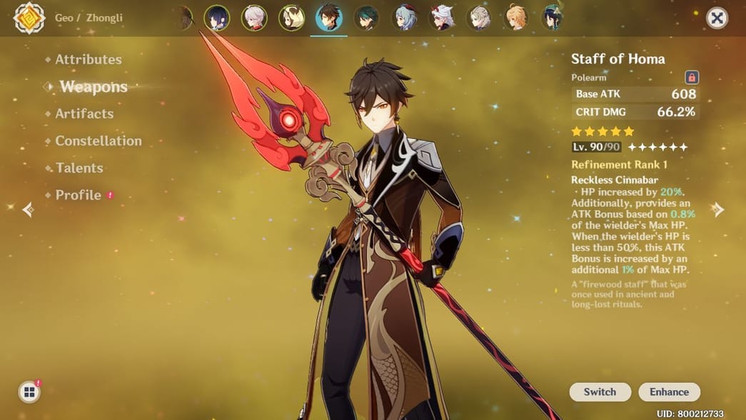 Best Zhongli build in Genshin Impact: Artifacts, weapons, and team comps