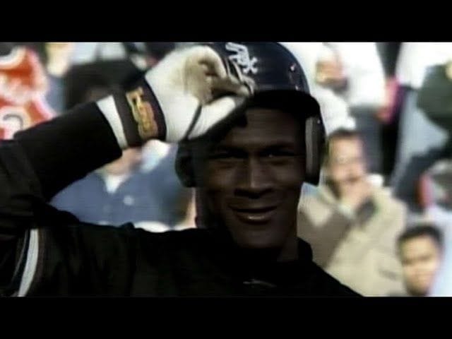 "Michael Jordan walked with the beer, put the beer down and threw it ...
