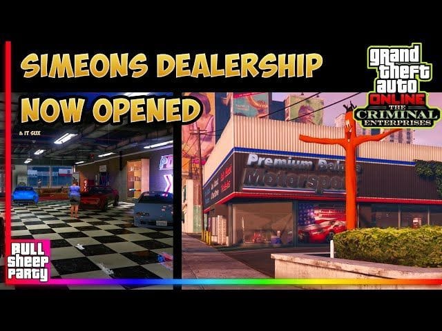 New car showrooms locations in GTA Online summer update