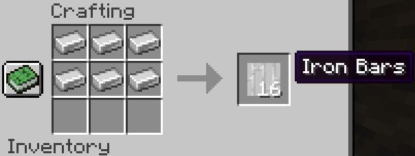 Iron bars in Minecraft