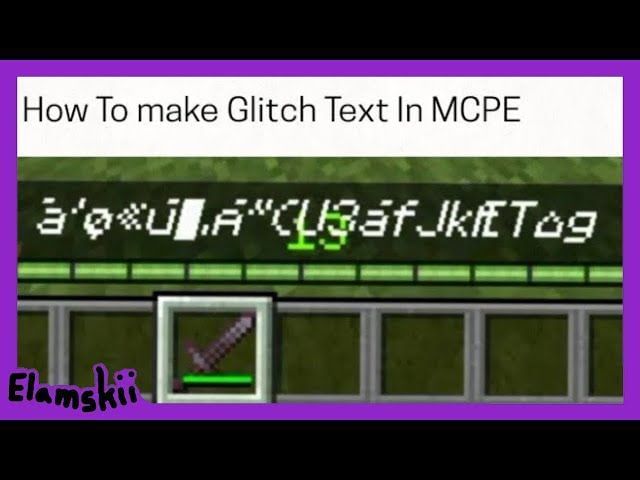 How to make glitched text in Minecraft