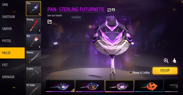How to get free Pan – Sterling Futurnetic in Free Fire MAX today