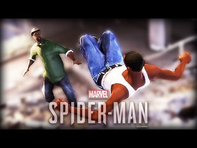 GTA San Andreas CJ replaces Peter in this Spider-Man PC