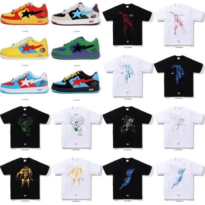 Where to buy Marvel x BAPE STA footwear pack? Price, release date, and ...