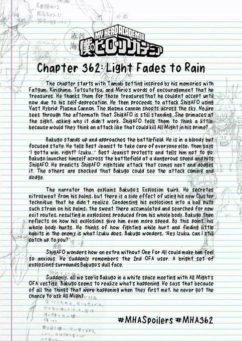 My Hero Academia Chapter 362 (leaked): Fans are unhappy with Tamaki’s ...