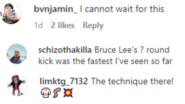 Fans react to Thanh Le’s slick question mark kick at athlete hotel in ...