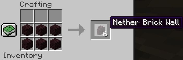 Nether Brick Wall in Minecraft